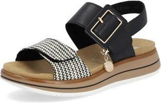 Remonte D1J53, Femme Sandale noir bi-matière - 37 EU