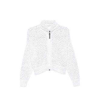 Brunello Cucinelli Sequin-embellished Open-knit Cardigan