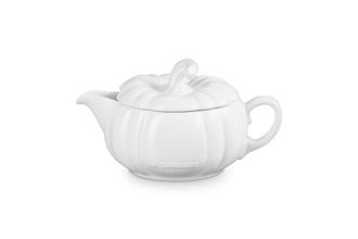 LE CREUSET Le Creuset K&uuml;rbis-Sauciere aus Steingut mit Deckel, 400 ml, Wei&szlig;