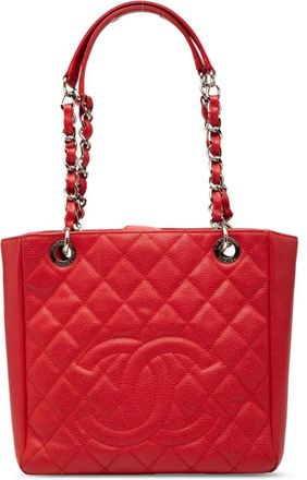 Chanel Shopper - Caviar Petite Shopping Tote - Gr. unisize - in Rot - f&uuml;r Damen