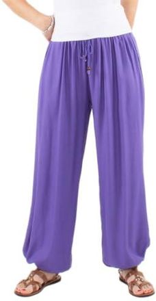 Coline Pantalon Viscose uni - Couleur : Lavande - Taille : L/XL