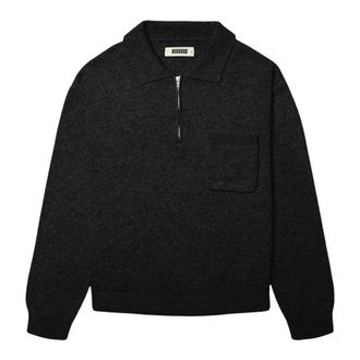 Woodbird WBKang 1/2 Zip Polo - Homme - Pulls - Noir - Taille: L