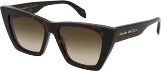 Alexander McQueen Stylische Sonnenbrille Am0299S - - Accessories - Damen - Braun - 54 MM