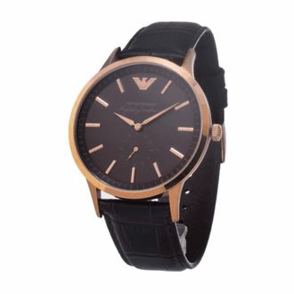 Emporio Armani Homme, Accessoires, Rose, Taille: ONE Size Montre &agrave; Quartz en Acier Inoxydable