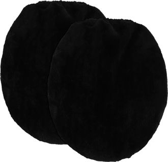 Amosfun 2 St&uuml;ck Toilettensitzschutz Badezimmerzubeh&ouml;r wc deckelbezug Toilettendeckel Black