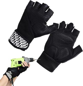 Generico Trainingshandschuhe für Herren, Gewichtheben, Trainingshandschuhe mit Handgelenkstütze, Trainingshandschuhe, gewichtete Handschuhe mit umfassendem Han