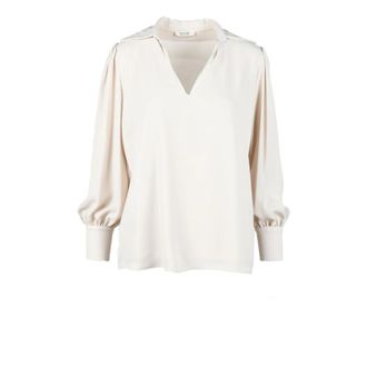 Think Bluse - - Blouses & Shirts - Damen - Beige - XL