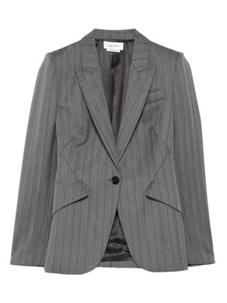 Alexander McQueen veste à fines rayures - Gris