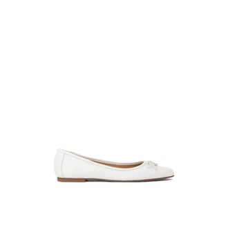 Kazar Wei&szlig;e Ballerinas mit einer Schleife auf der Nase - - Shoes - Damen - Wei&szlig; - 40 EU