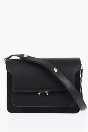 Marni Leather Shoulder Bag with Golden Effect Studs size Unica
