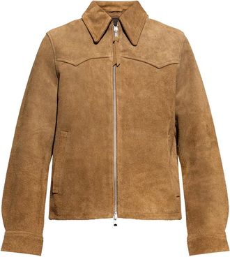 AllSaints Homme, Vestes, Brun, Taille: XL Dellcot Suede Jacket