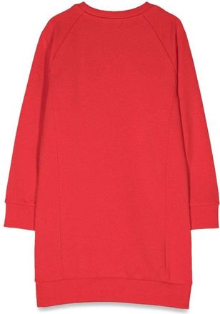 Balmain Cotton Sweatshirt Dress - Red