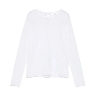 Roberto Collina Gerippter Viskose-Pullover - - Knitwear - Damen - Wei&szlig; - S