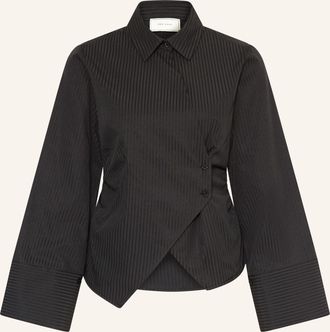 Neo Noir Neo Noir Hemdbluse Fenli In Wickeloptik schwarz