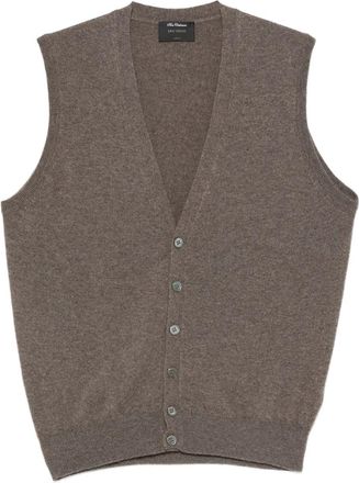Dell'Oglio buttoned cashmere gilet - Braun