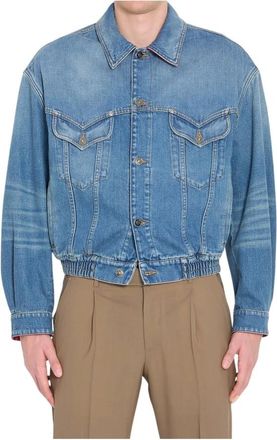 Versace Homme, Vestes, Bleu, Taille: M Blouson en denim