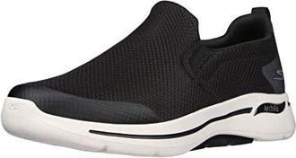 Skechers Homme Gowalk Arch Fit-Athletic Slip-on Casual Loafer Walking Shoe Sneaker Slip on, Noir/Blanc, 41.5 EU