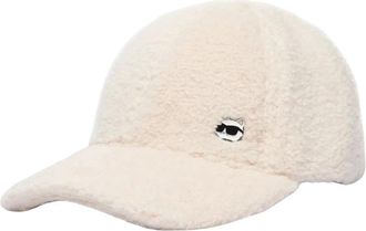 Karl Lagerfeld Casquette Ikon Shearling Choupette - Femme - Accessoires - Blanc - Taille: ONE Size