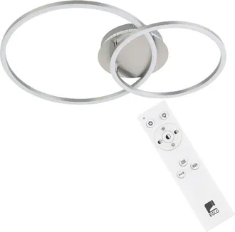 Eglo Led Deckenleuchte Palmaves 3 nickel matt 55 x 39 cm Deckenlampen & Kronleuchter - Eglo