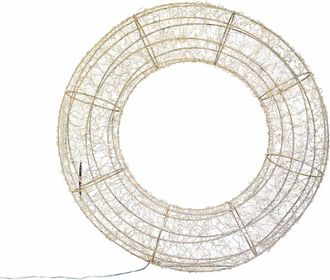 Loberon LED-Kranz Veralisse, Warmwei&szlig;es Licht, f&uuml;r Innen & Au&szlig;en, Festliche Beleuchtung, Weihnachtsdekoration, Weihnachten, Leuchtobjekt, Eisen, Kupfer, Champ