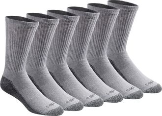 Dickies Herren Dri-tech Moisture Control Crew Multipack Socken, Grau (6 Paar), Medium (6er Pack)