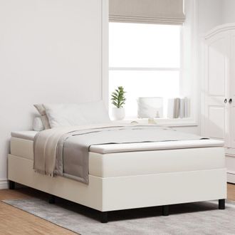 vidaXL Boxspringbett Creme 120 x 190 cm Cordstoff vidaXL