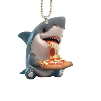 Generico Niedliches Tier: 2D-Acryldekoration, kreative Pizzakunst mit Haien, mit flachem Anh&auml;nger, Weihnachtsbaum, maritimer Stil, Dekoration, Urlaub