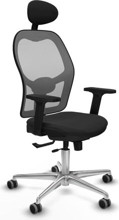 Piqueras y Crespo Jorquera Stuhl mit 2D-Armen, h&ouml;henverstellbarer Lendenwirbelst&uuml;tze und festem Kopfteil, ausgestattet mit Syncro/Traslack und injiziertem Schaumstoff, 