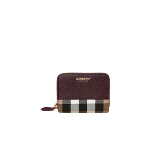 Burberry Check Leder Rei&szlig;verschluss-Portemonnaie - - Accessories - Damen - Rot - ONE SIZE