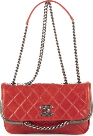 Chanel Crossbody Bags - Chain Single Flap - Gr. unisize - in Rot - für Damen