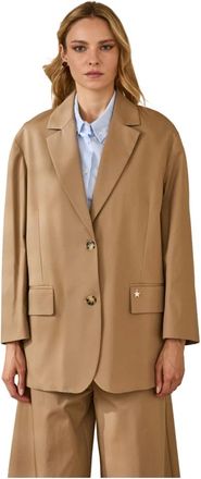 Souvenir Femme, Vestes, Beige, Taille: 42 FR Giacca Monopetto in Cotone