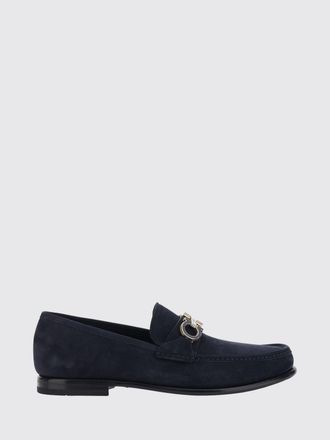 Ferragamo Mocassins Penny en cuir nubuck avec d&eacute;tail Gancini