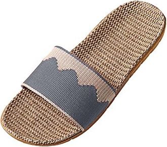 Generic Pantoufles plates &agrave; enfiler pour hommes et couples, pantoufles dint&eacute;rieur de couleur pour la maison, tendance, confortables, chaussures d&eacute;contract&eacute;es 