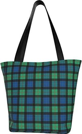 AOOEDM Tote Bag Tartan Plaid Shopping Bags Petit sac de march&eacute; r&eacute;utilisable Beach Tote Bags Travel Totes