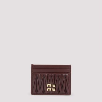 Miu Miu Porte-cartes en cuir dagneau Miu Miu