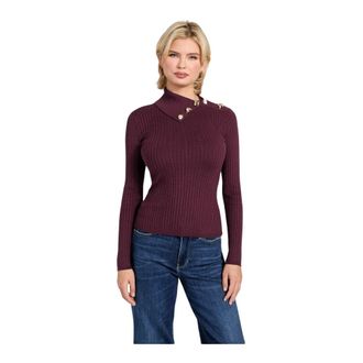 Guess Femme, Pulls, Violet, Taille: 40 FR Pull ML Boutons