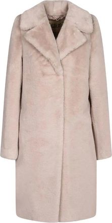 Herno Manteau long en fausse fourrure - Femme - Vestes - Beige - Taille: 36 FR