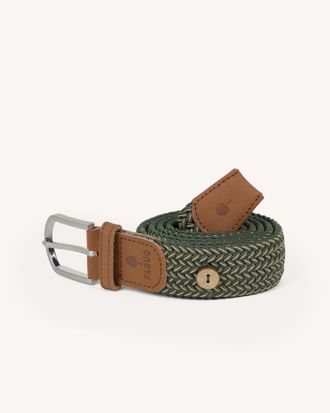 Faguo Ceinture tress&eacute;e kaki et beige