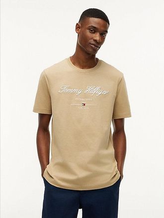 Tommy Hilfiger T-shirt en jersey textur&eacute; &agrave; logo