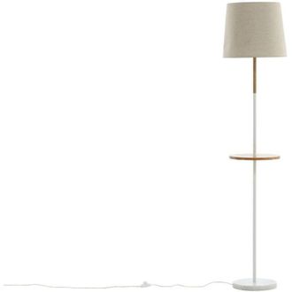 Venture Design Venture Home - Hattman Beleuchtung Stehlampe 36x36x165cm stof beige, wei&szlig;, Holz