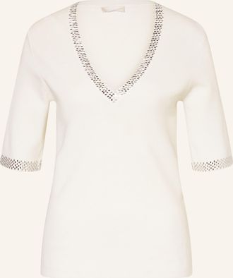 Liu Jo Liu Jo Pullover Mit 3/4-Arm Und Schmucksteinen weiss