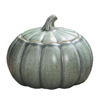 Cabilock Keramik Vorratsdose mit Deckel K&uuml;rbis Form Teedose Kaffeedose Gew&uuml;rzdose Bonbondose Vorratsbeh&auml;lter Aufbewahrungsdose f&uuml;r Tee Gew&uuml;rz Kr&auml;uter Getreide