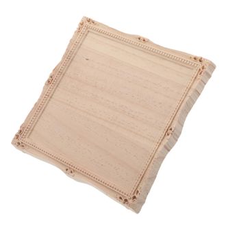 BESPORTBLE Vintage Holzrahmen Spiegel mit Intarsien Dekorativer Wandspiegel f&uuml;r Wohnzimmer Schlafzimmer Handgeschnitzte Applikationen Gro&szlig;es Fotorahmen-Design Kl