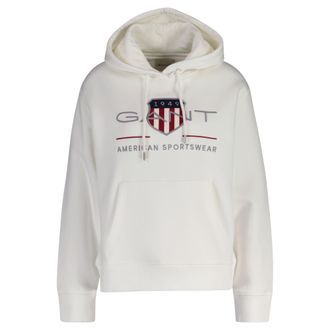 GANT Gant Damen Archive Shield Hoodie Kapuzenpullover, Eggshell, 36