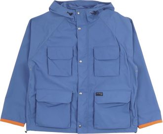 Fay Homme, Vestes, Bleu, Taille: L Coupe-vent en nylon avec capuche et poches