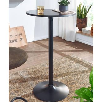 Loftscape home24 Bistrotisch Fungino Ø 60cm Schwarz