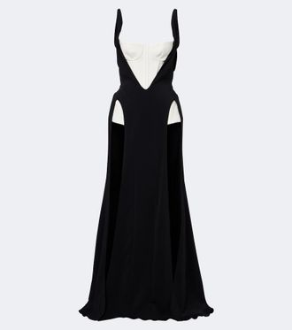 MUGLER Robe Jeu de Paume aus Cr&ecirc;pe