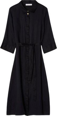 Busnel Femme, Robes, Bleu, Taille: 40 FR Nala Linen Midi Dress