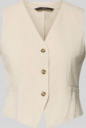 Vero Moda Regular Fit Leinenweste aus Baumwoll-Leinen-Mix Modell CAIA