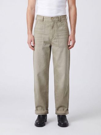 Acne Studios Pantalon large en twill de coton biologique avec effet us&eacute;